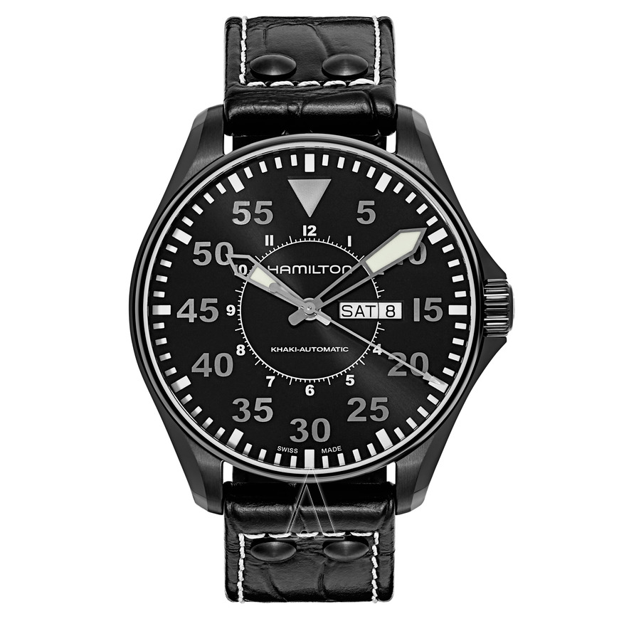 汉米尔顿Hamilton,卡其色Aviation X-Patrol全自动精密计时男式手表不锈钢Case,橡胶表带瑞士机械自动( Self ...